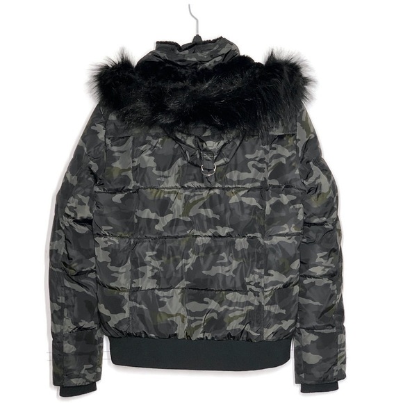 NOIZE Jackets & Coats | Noize Camo Quilted Removable Hoodie Bomber ...